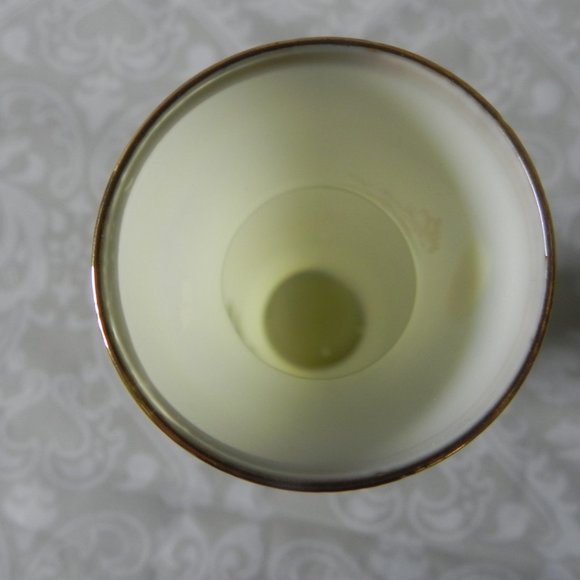 Enesco | Accents | Enesco Yellow Glass Vintage Japanese Floral Art ...